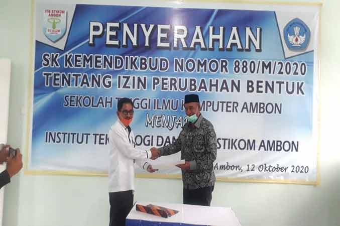 STIKOM AMBON RESMI BERUBAH MENJADI ITB STIKOM AMBON – Lembaga Layanan Pendidikan Tinggi Wilayah XII